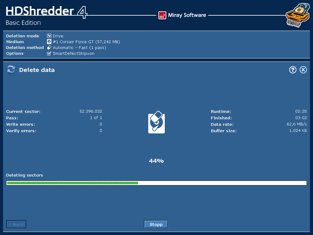 HDShredder 5 Basic Edition | Miray Software